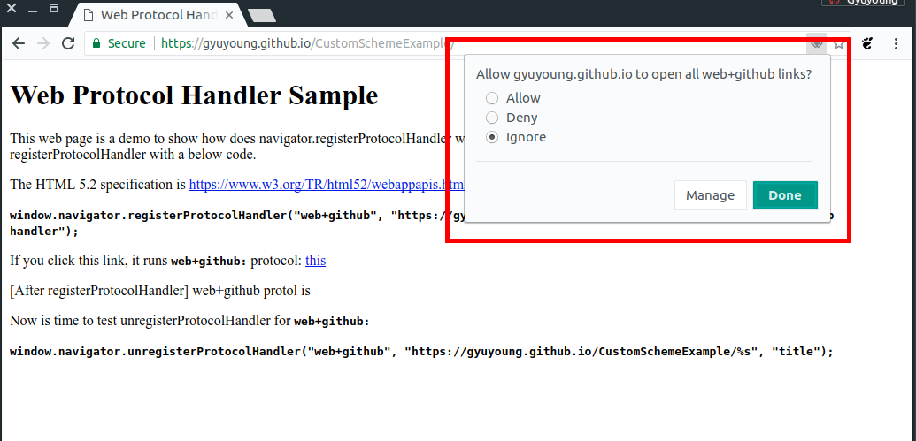 What is navigator.registerProtocolHandler? | Gyuyoung Weblog