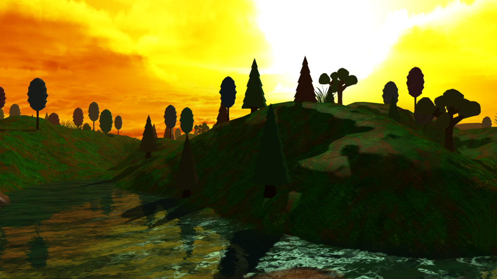 OpenGL terrain renderer update: Bloom and Cascaded Shadow Maps ...