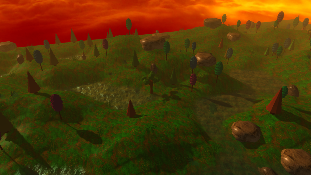 OpenGL terrain renderer update: Bloom and Cascaded Shadow Maps ...